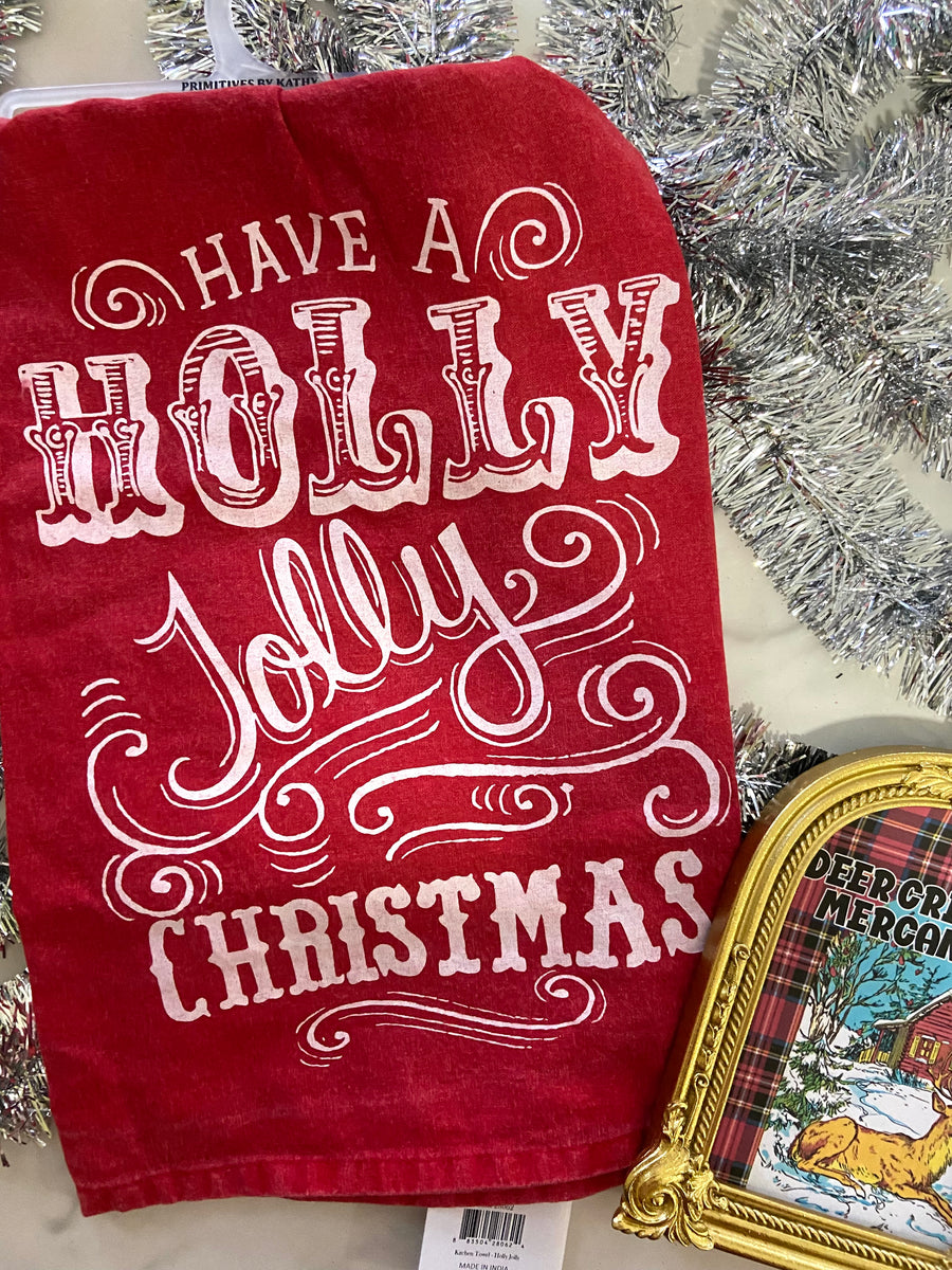 Holly Jolly Kitchen Towel – Deer Creek Mercantile