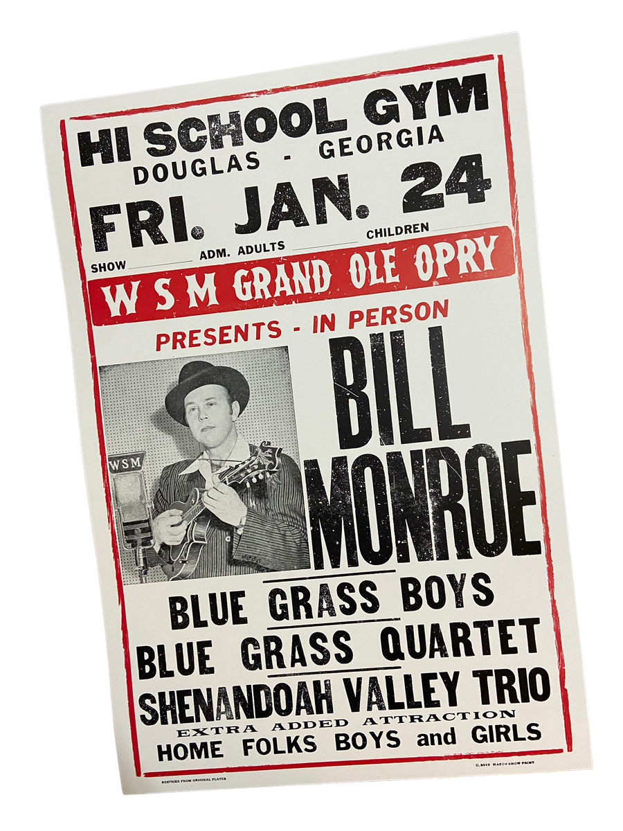 Hatch Show Print - Bill Monroe Poster – Deer Creek Mercantile
